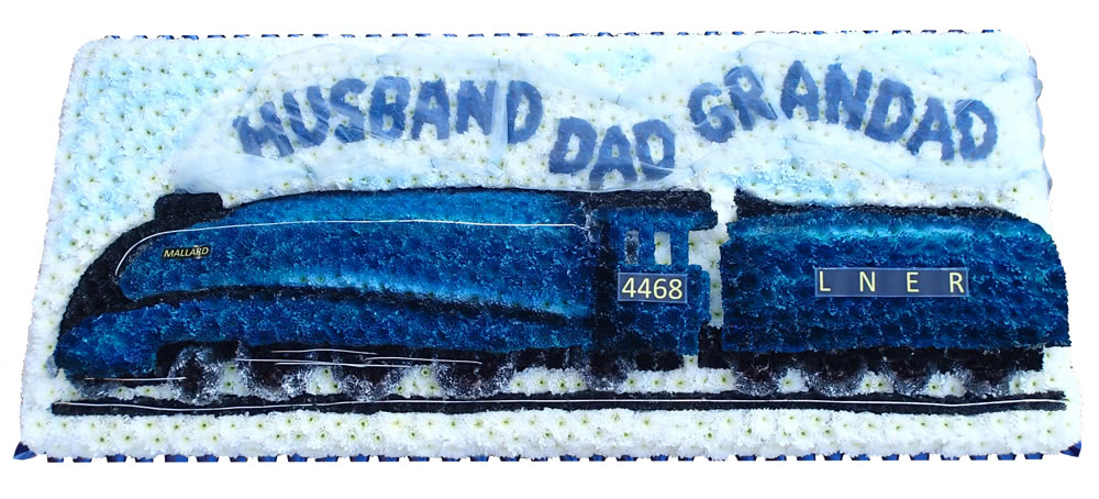 Funeral Flowers Bespoke Mallard Train Funeral Tribute £270